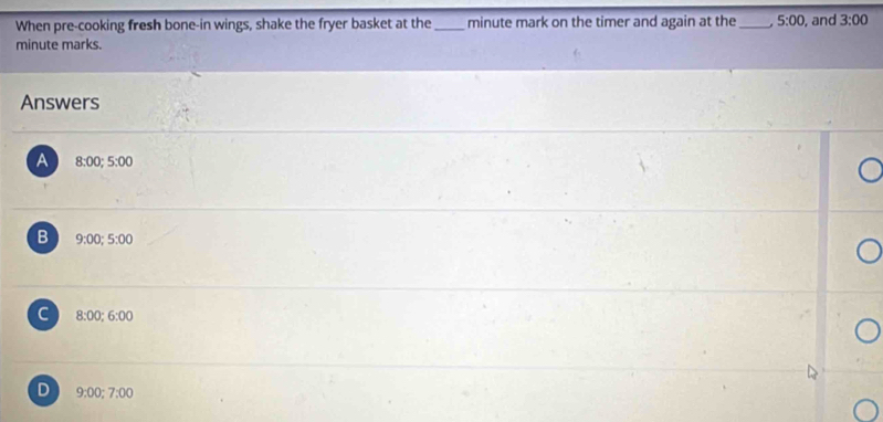 Solved: When pre-cooking fresh bone-in wings, shake the fryer basket at ...