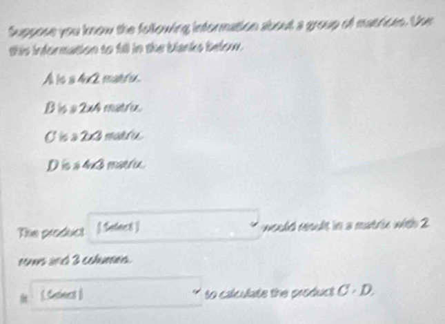 Solved: Suppose you know the following information about a group of ...