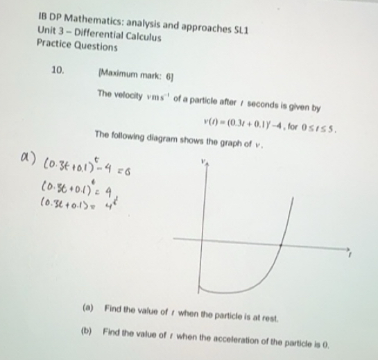 Gelöst:IB DP Mathematics: analysis and approaches SL1 Unit 3 ...