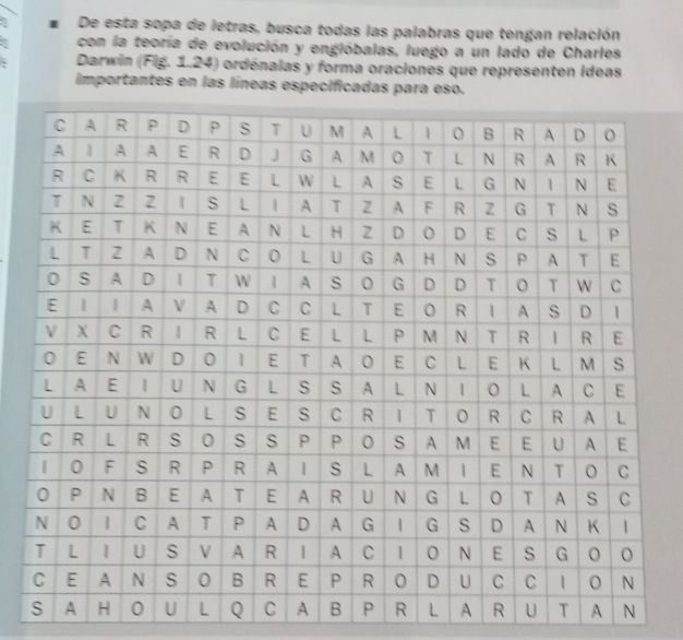 Resuelto:De esta sopa de letras, busca todas las palabras que tengan ...
