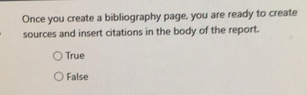 Solved: Once you create a bibliography page, you are ready to create ...