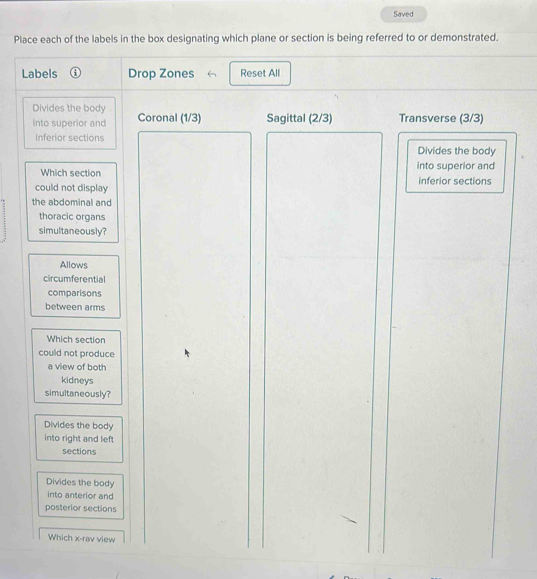Solved: Saved Place each of the labels in the box designating which ...