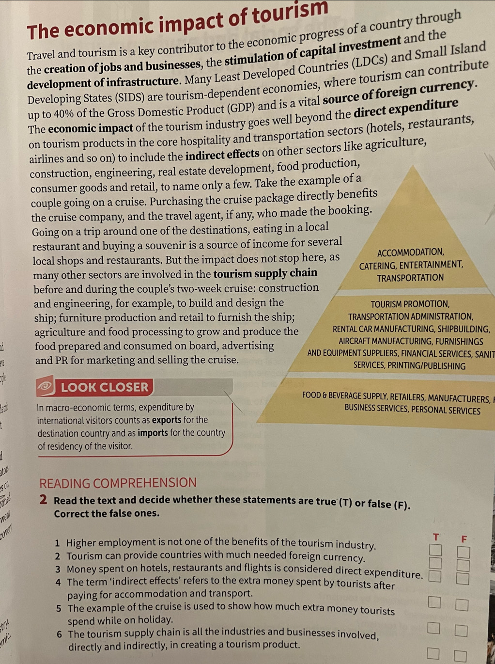 Risolto:The economic impact of tourism Travel and tourism is a key ...