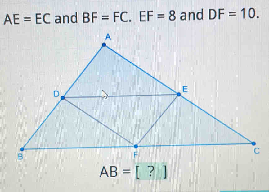 Solved Ae Ec And Bf Fc Ef 8 And Df 10 Ab [] [others]