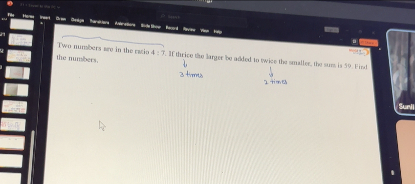 Solved: 1 1 + Saved to the BC = Search File Home Insert Draw Design Transitions Animations Slide ...
