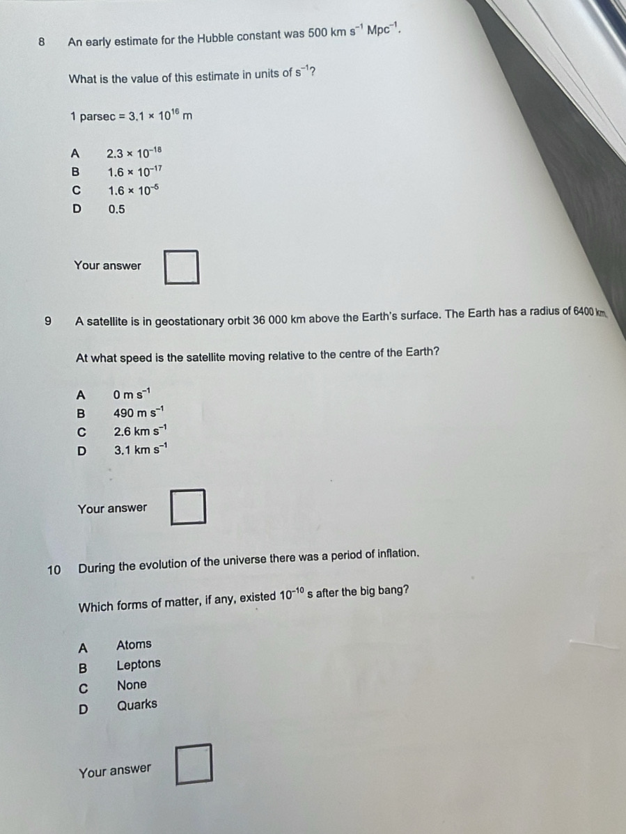 Solved: An early estimate for the Hubble constant was 500kms^(-1)Mpc ...