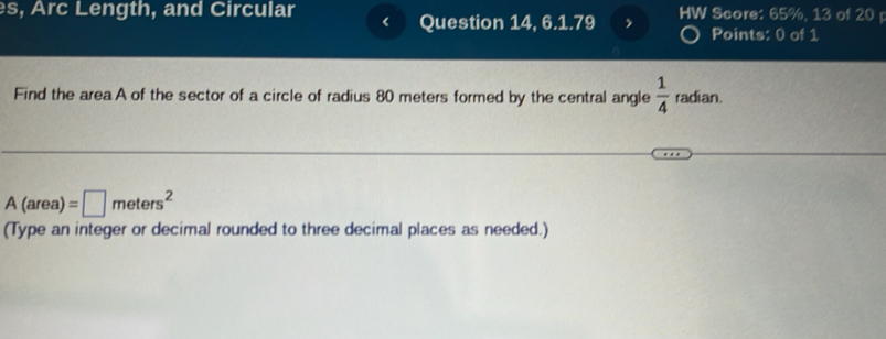 Solved: es, Arc Length, and Circular