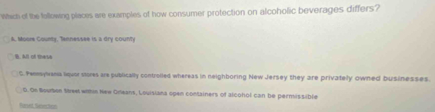 Solved: Which of the following places are examples of how consumer ...