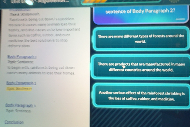 Resuelto:enke Thesis Statement: sentence of Body Paragraph 2 ...