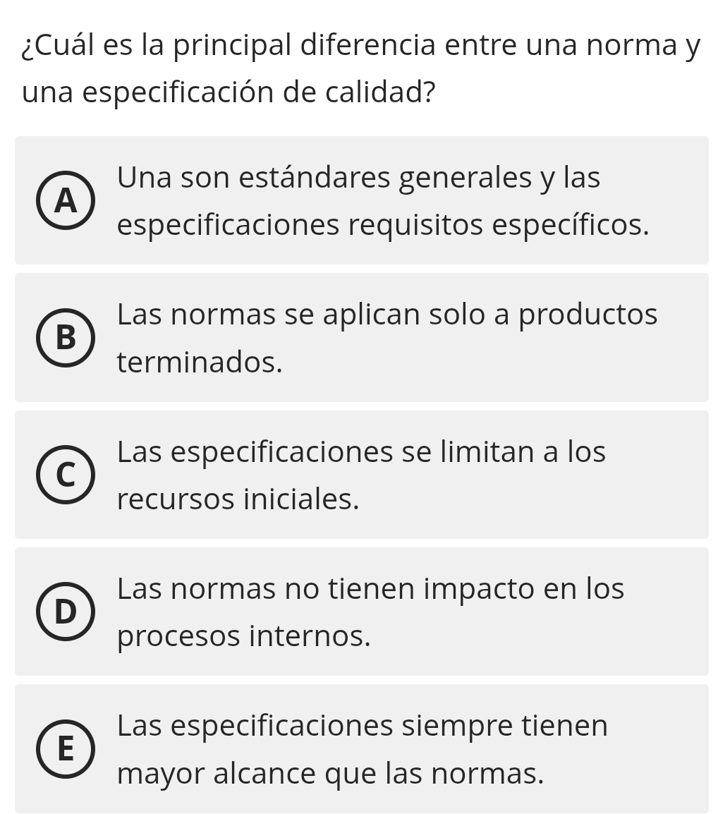 Resuelto:¿Cuál es la principal diferencia entre una norma y una ...
