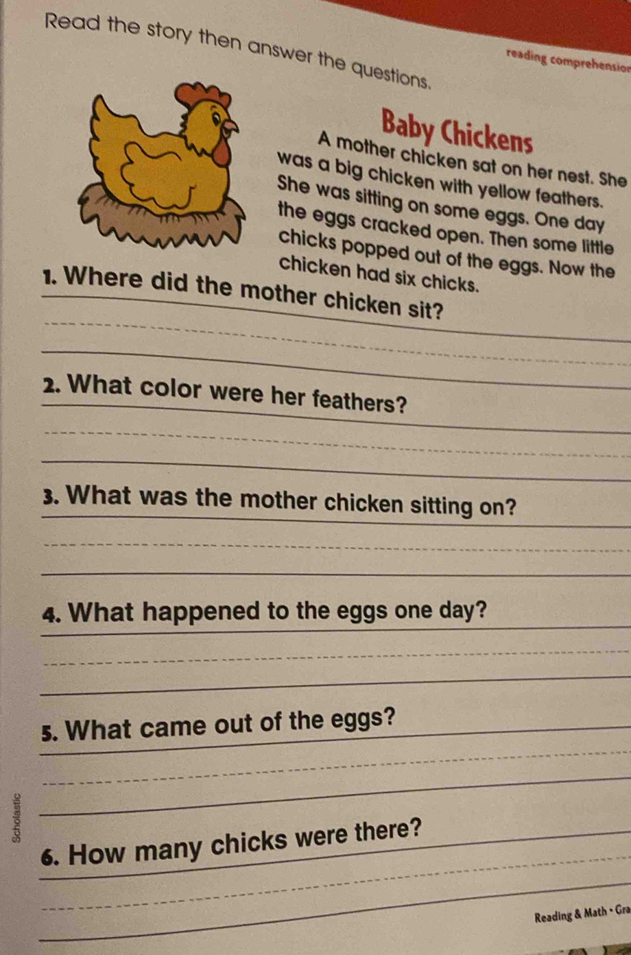 Solved: Read the story then answer the questions reading comprehension ...