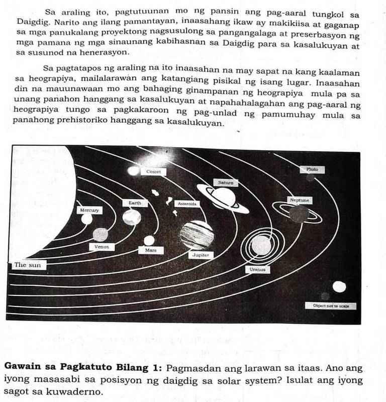 Solved: Sa araling ito, pagtutuunan mo ng pansin ang pag-aaral tungkol ...