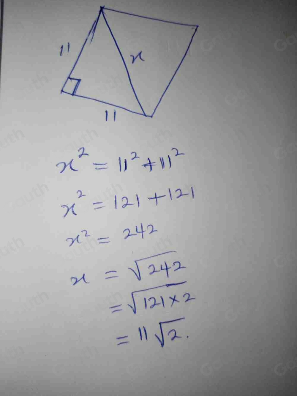 Solved: The figure below is a square. Find the length of side æ in ...