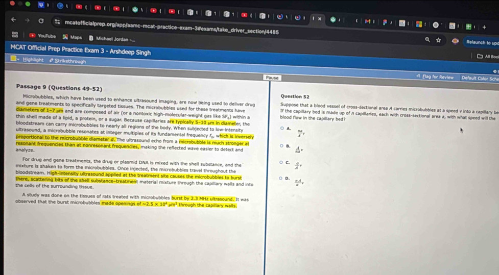 Solved: a mcatofficialprep.org/app/aamc-mcat-practice-exam-3#exams/take ...