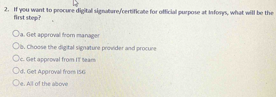 Solved: If you want to procure digital signature/certificate for ...