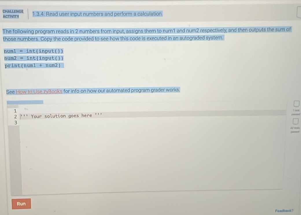 Solved: Challenge 1.3.4. Read user input numbers and perform a calculation ACTIVITY The followin ...
