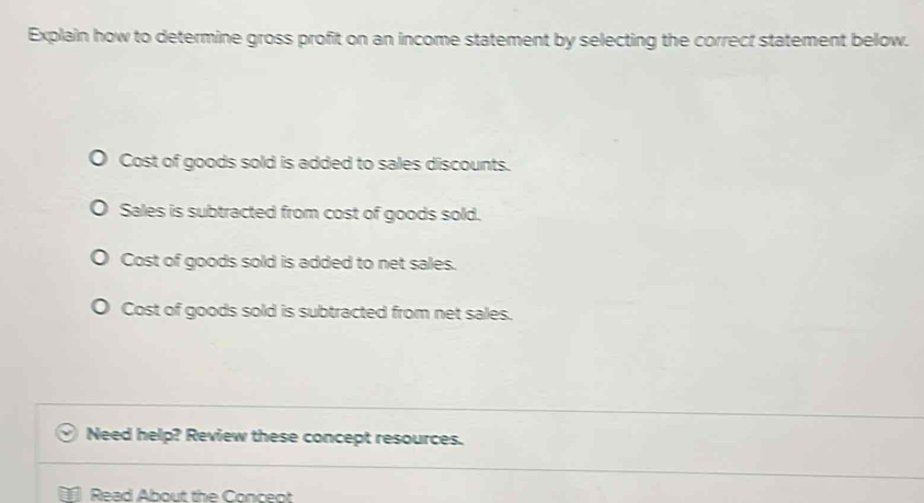 Solved: Explain how to determine gross profit on an income statement by ...