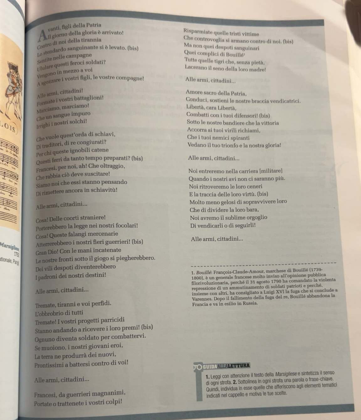 Risolto:vanti, figli della Patria Il giorno della gloria è arrivato ...