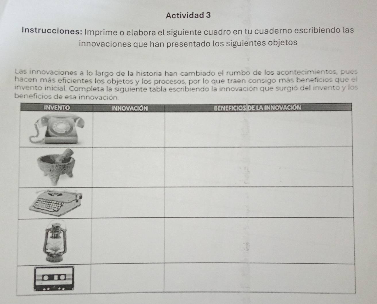 Resuelto:Actividad 3 Instrucciones: Imprime o elabora el siguiente ...