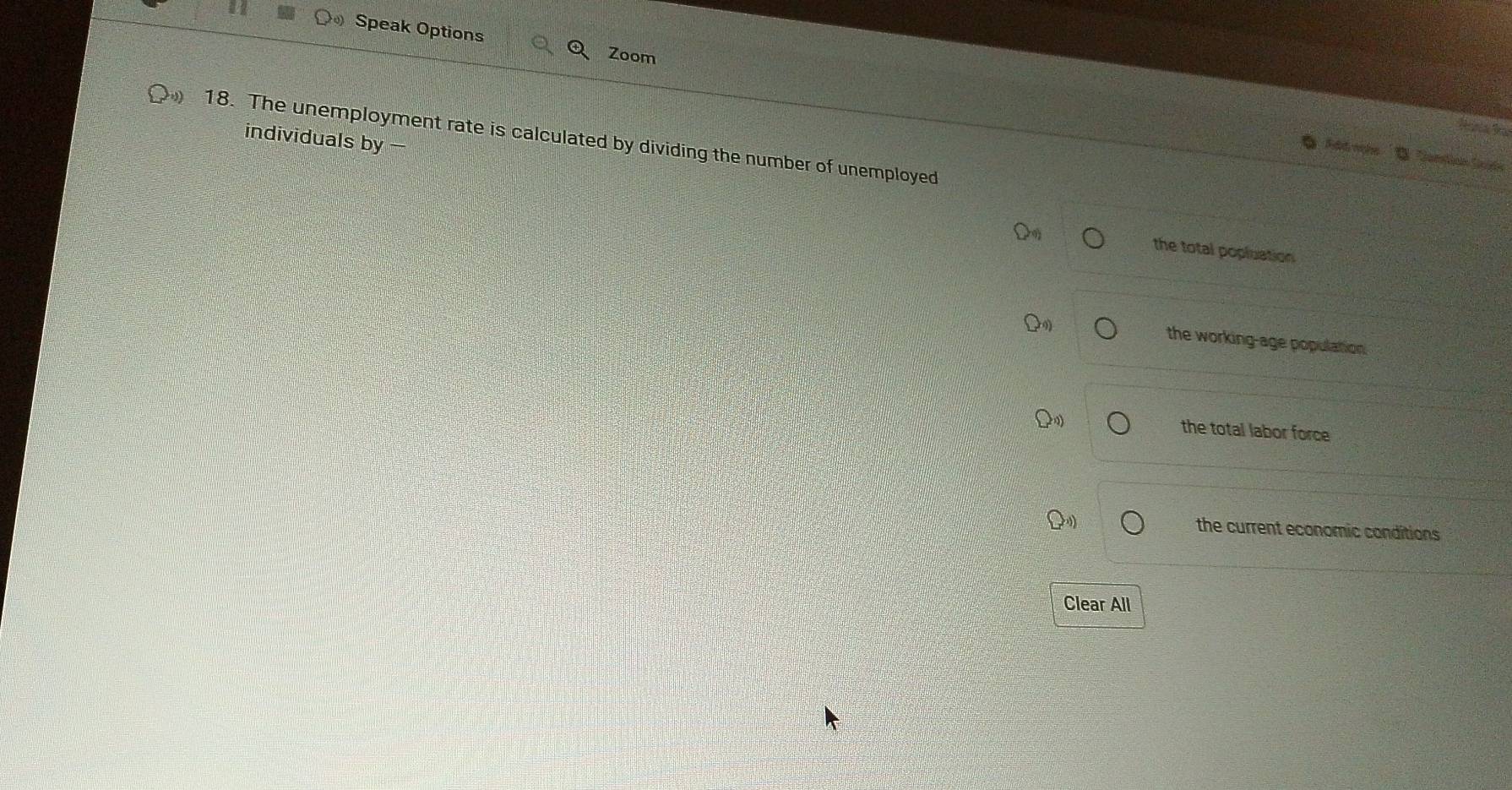 Solved: Speak Options Zoom individuals by 18. The unemployment rate is ...