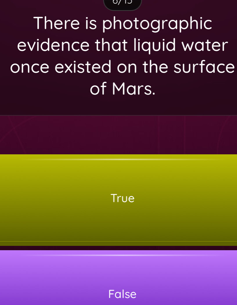 Solved: There is photographic evidence that liquid water once existed ...