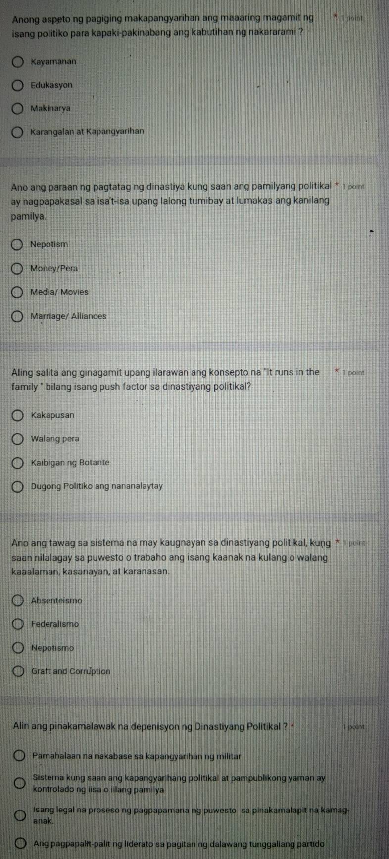 Solved: Anong aspeto ng pagiging makapangyarihan ang maaaring magamit ...