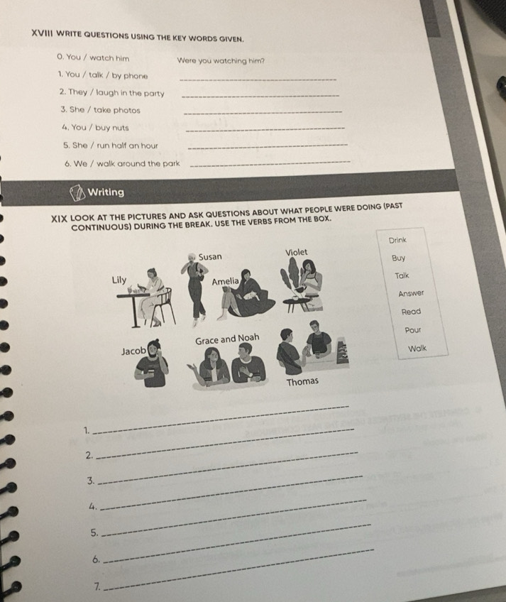 Resuelto:XVIII WRITE QUESTIONS USING THE KEY WORDS GIVEN. O. You ...