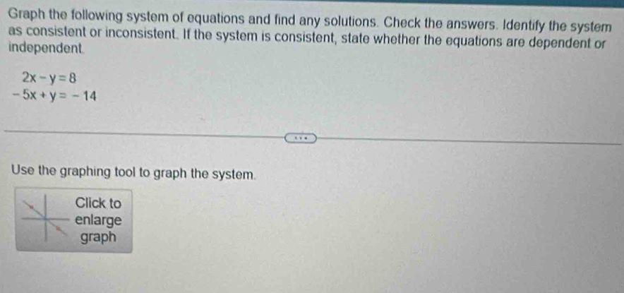 Solved: Graph the following system of equations and find any solutions ...