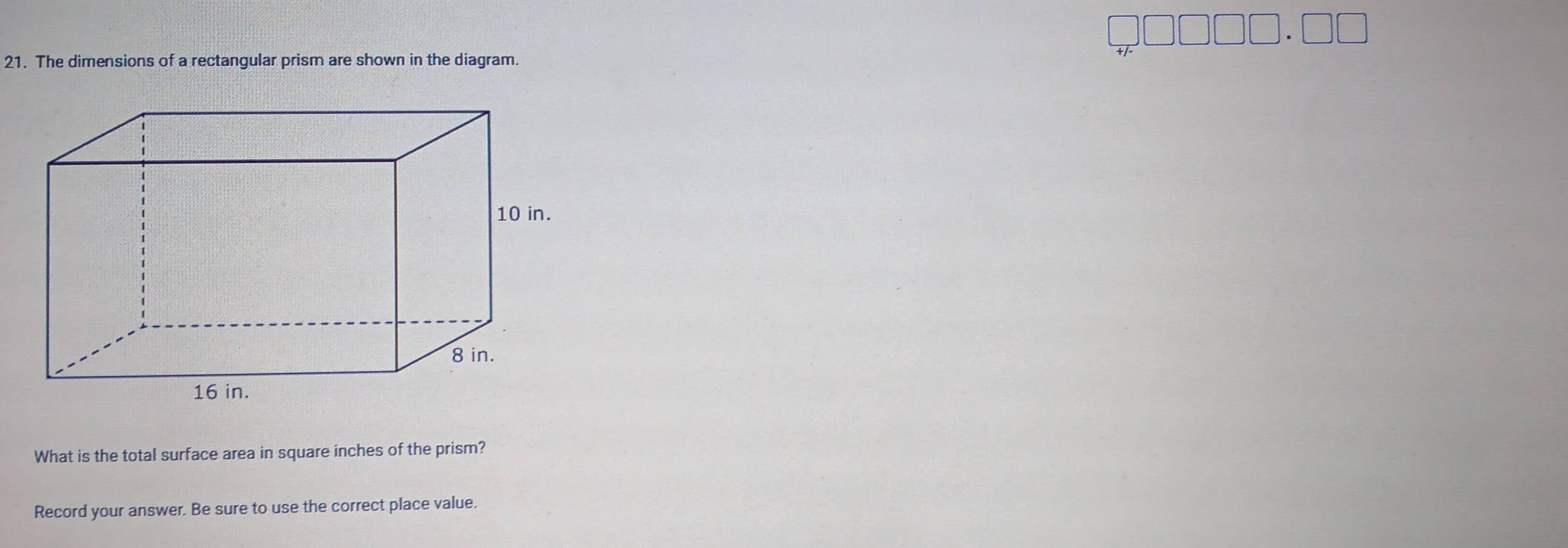 Solved: The dimensions of a rectangular prism are shown in the diagram ...