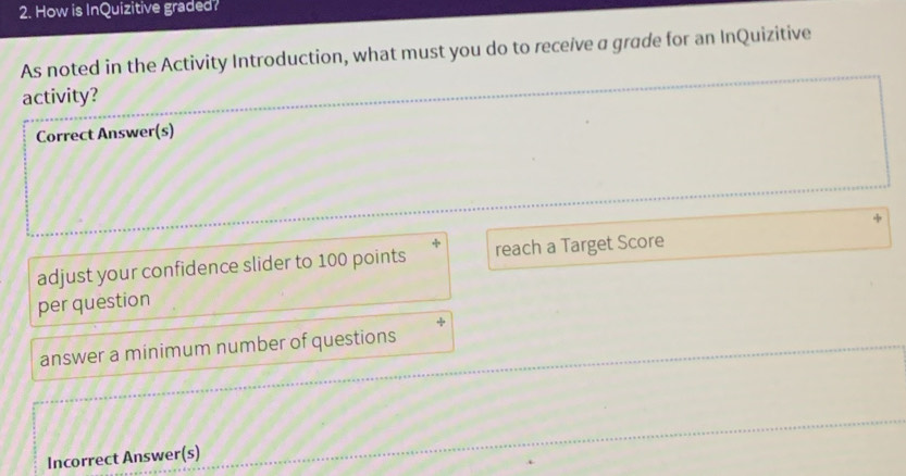 Solved: How is InQuizitive graded? As noted in the Activity ...