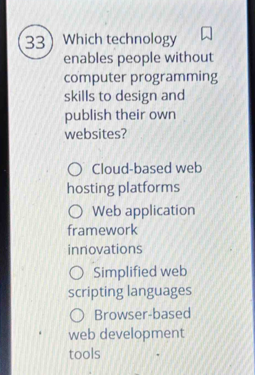 Solved: Which technology enables people without computer programming ...