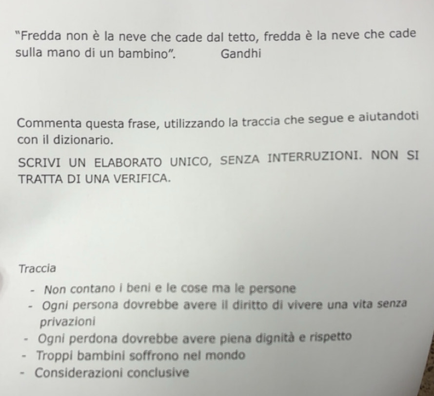 Risolto:"Fredda non è la neve che cade dal tetto, fredda è la neve che ...