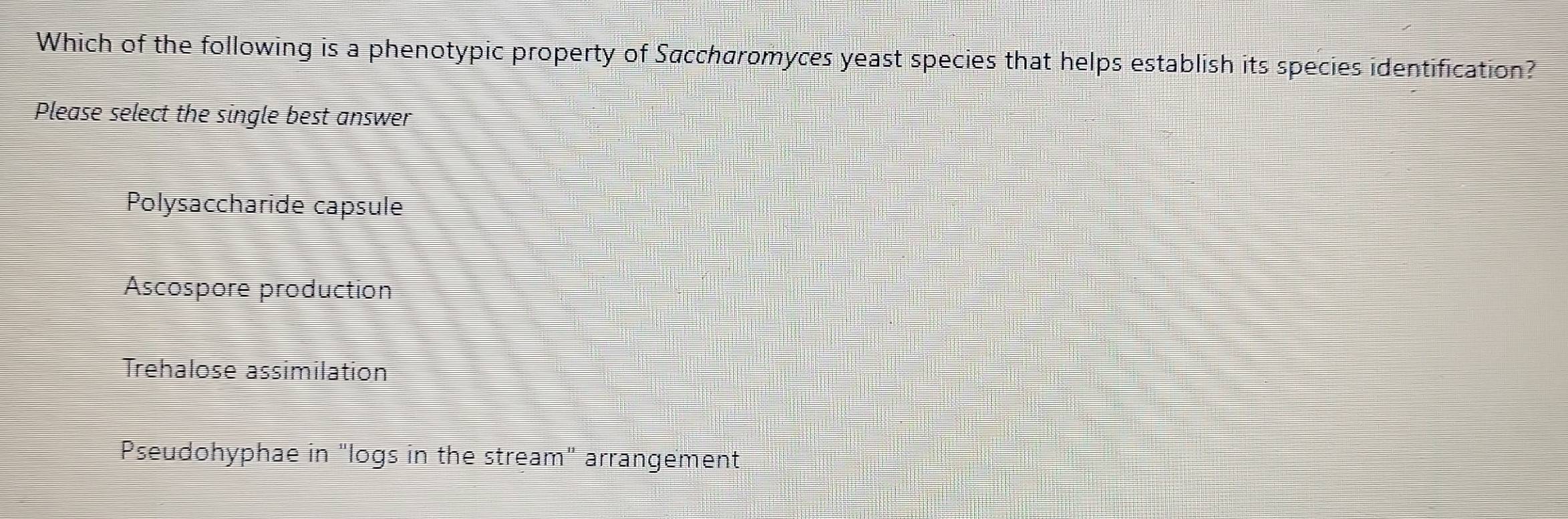 Solved: Which of the following is a phenotypic property of ...