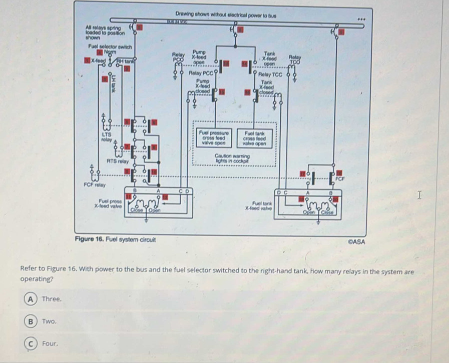 Solved: Drawing show Refer to Figure 16. With power to the bus and the ...
