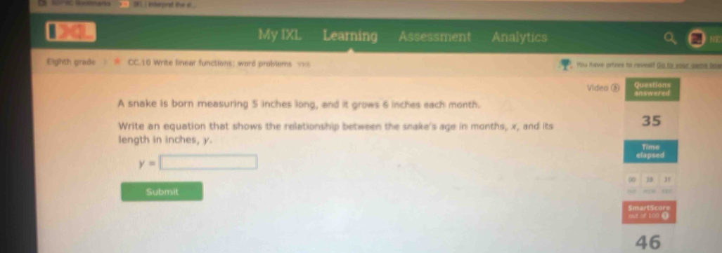 Solved: interpret the s ... X My IXL Learning Assessment Analytics ...