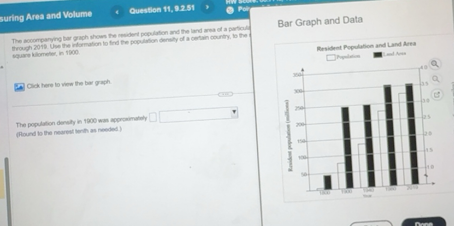 Solved: suring Area and Volume Question 11, 9.2.51 Poi The accompanying ...