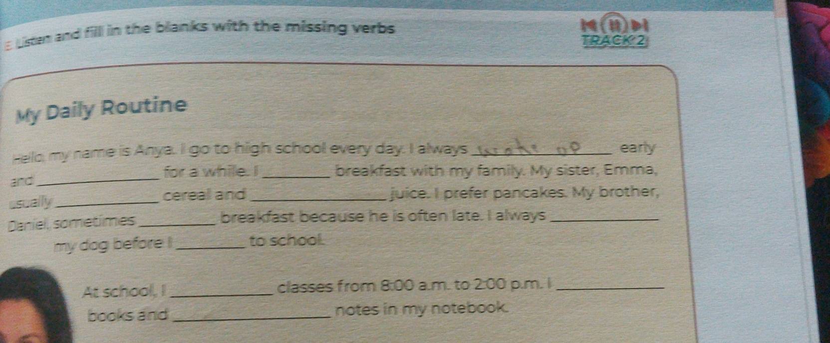 Resuelto:Listen and fill in the blanks with the missing verbs be H)DI ...
