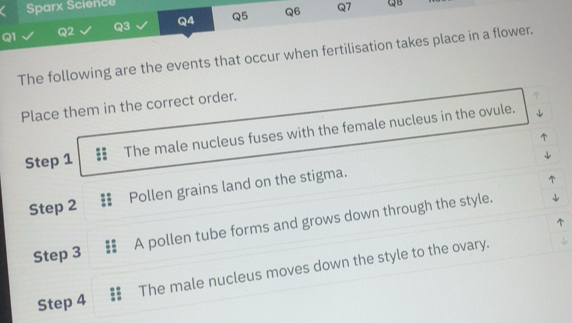 Solved: Sparx Science Q1 Q2 Q3 Q4 Q5 Q6 Q7 QB The following are the ...