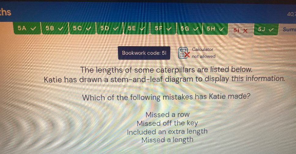 Solved: hs 40,7 5A 5B 5C 5D √ 5E 5F 5G 5H 51* 1 ). Sum Calculator ...