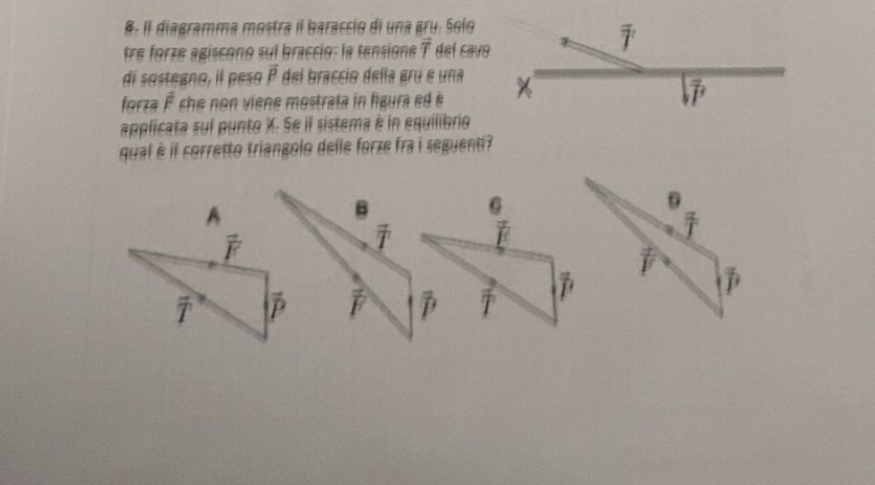 Risolto:#: Il diagramma mostra il baraccio di una gru: Solo tre forze ...