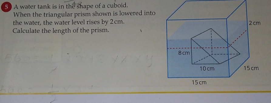 Solved: A water tank is in the shape of a cuboid. When the triangular ...