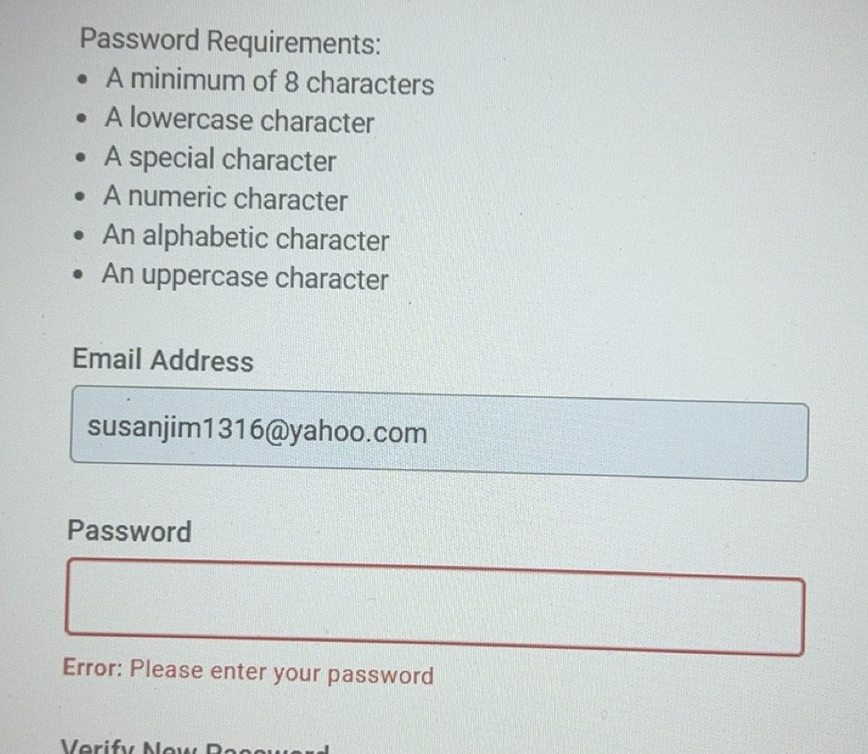 Solved: Password Requirements: A minimum of 8 characters A lowercase ...
