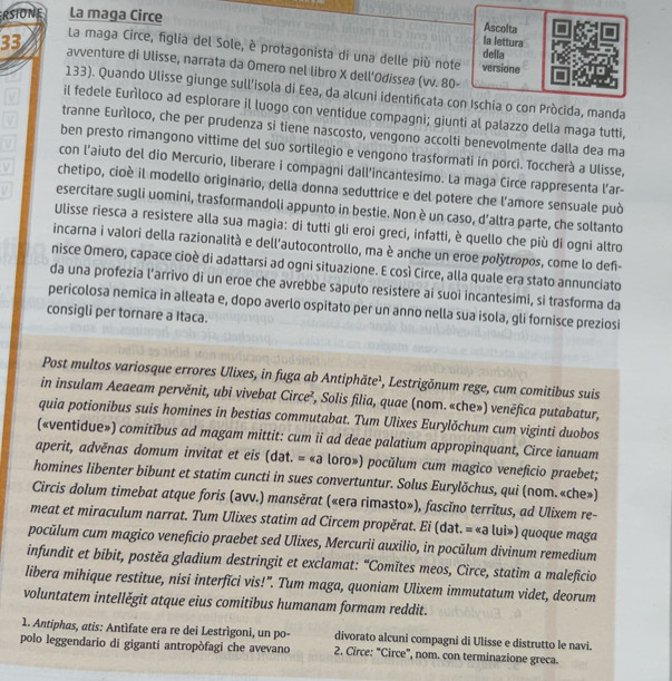 Risolto:RSIONE La maga Circe Ascolta la lettura La maga Circe, figlia ...