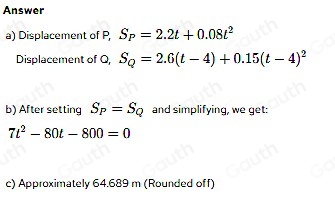 Solved: A particle P passes through point A with velocity 2.2ms^(-1 ...