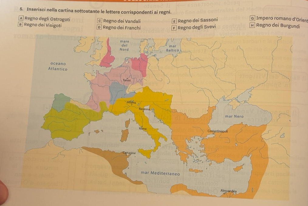Risolto:Inserisci nella cartina sottostante le lettere corrispondenti ...