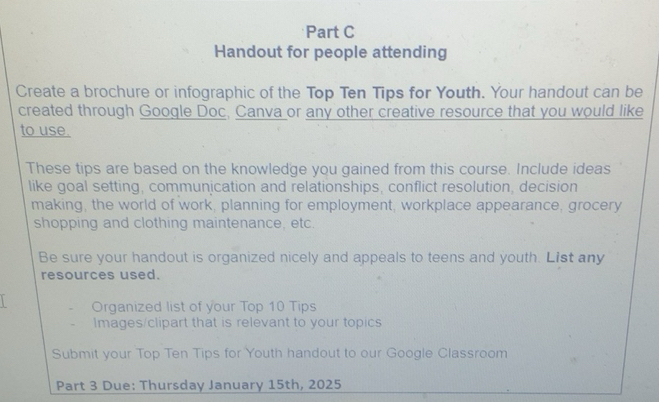 Solved: Handout for people attending Create a brochure or infographic ...