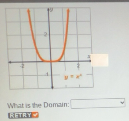 Solved: What is the Domain: RETRY [Math]