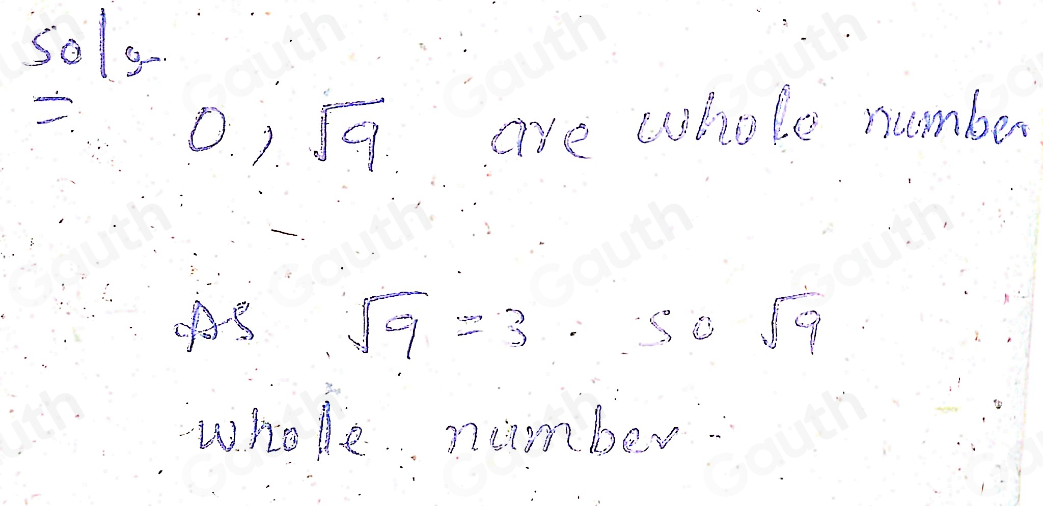 Solved: List all numbers from the set that are whole numbers. [-3,- 1/3 ...