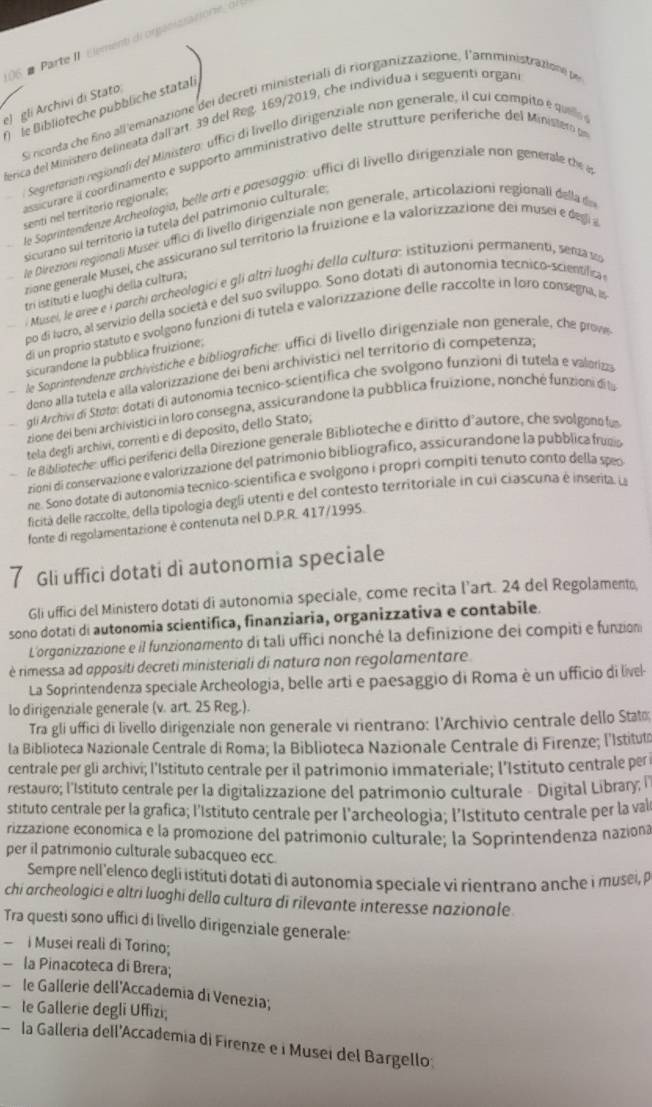 Risolto:# Parte II Element di orgasizzacione, of e) gli Archivi di ...