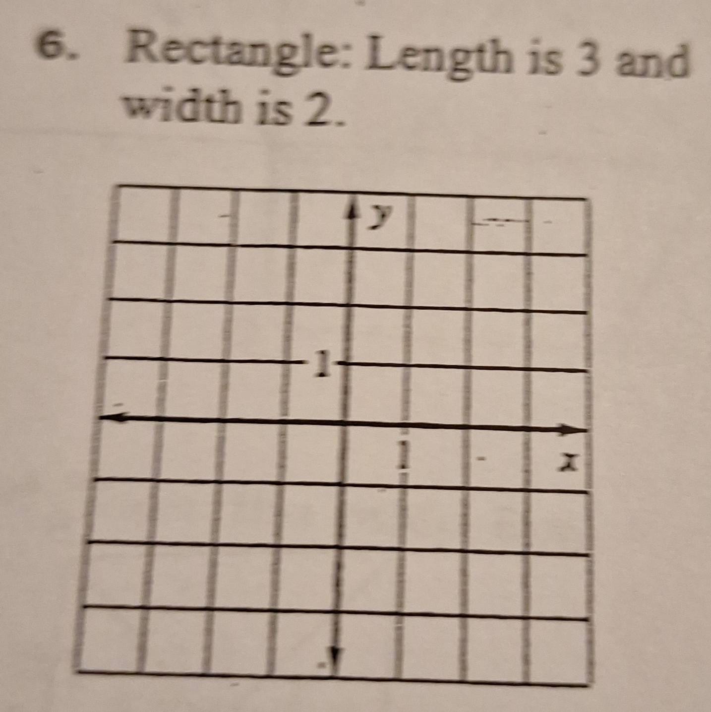 Solved: Rectangle: Length is 3 and width is 2. [Math]